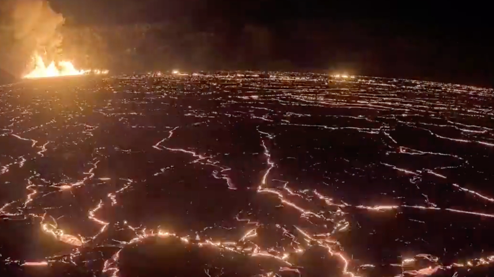 Lava Flows as Kilauea Volcano Erupts | WeatherBug