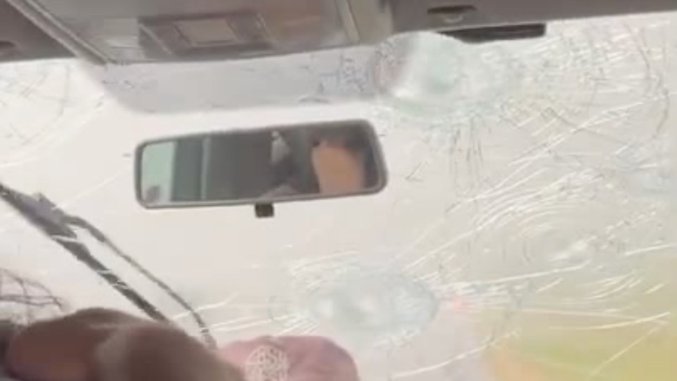 Friends Huddle for Safety as Hail Smashes Car Windows | WeatherBug