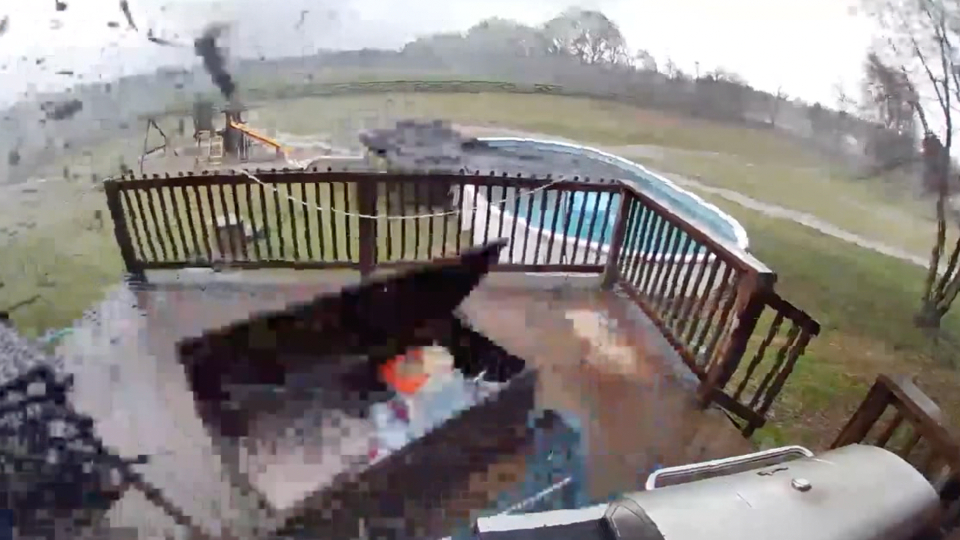 Tornado Rips Through Backyard | WeatherBug