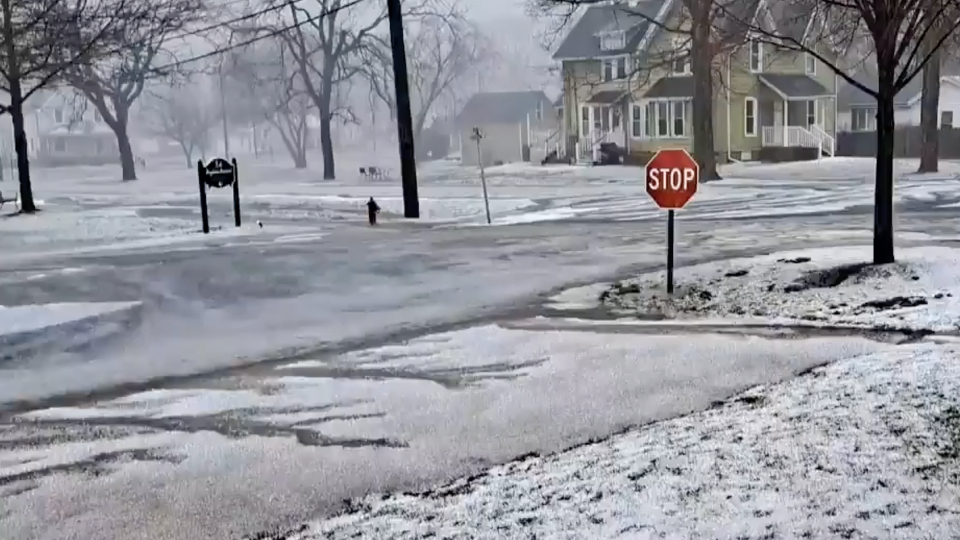 Roads Flooded With Hail in Wisconsin | WeatherBug