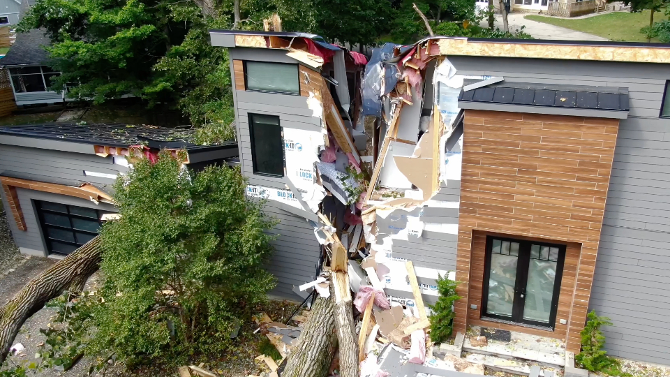 House Sliced Apart by Downed Trees | WeatherBug