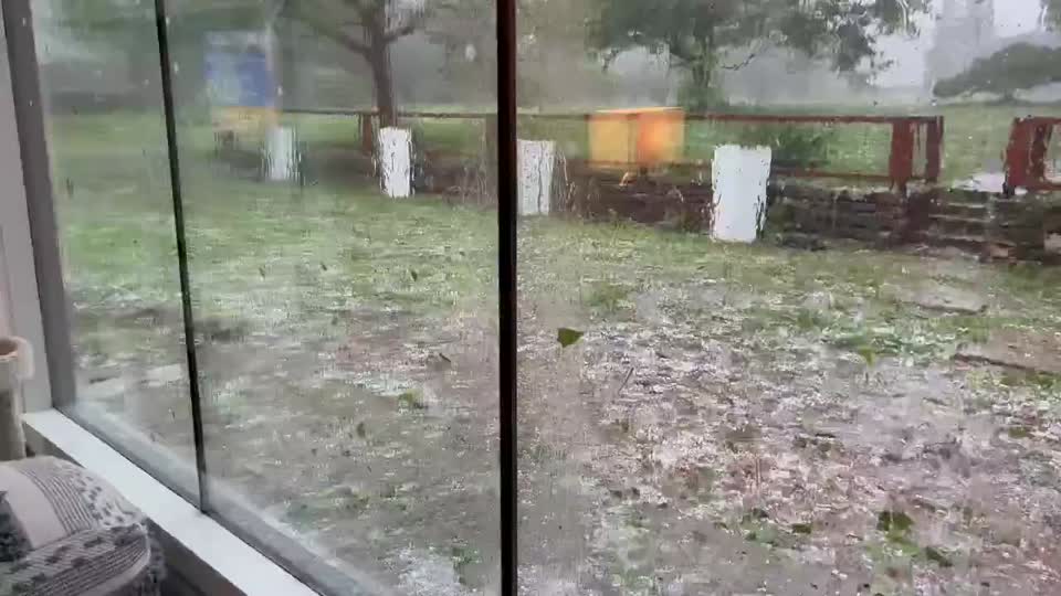 Hail Hammers Windows During Severe Storms | WeatherBug