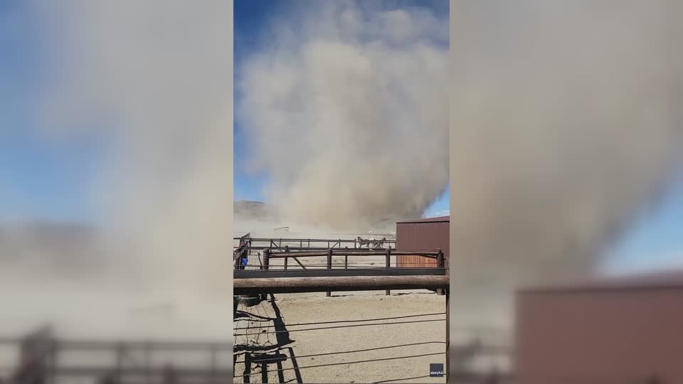 Massive Dust Devil Swirls at Utah Ranch | WeatherBug