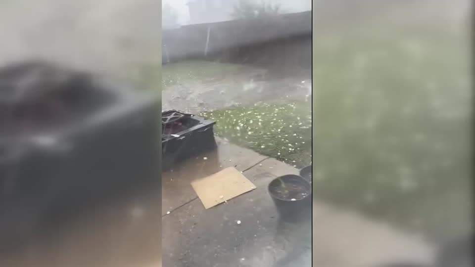 Huge Hailstones and Strong Wind Lash Texas | WeatherBug