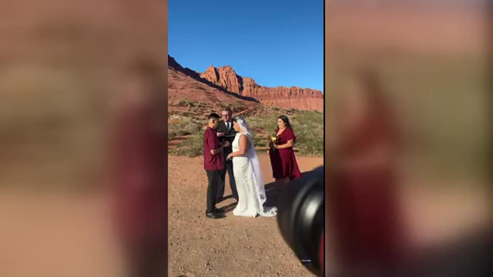 Rockslide Interrupts Wedding | WeatherBug